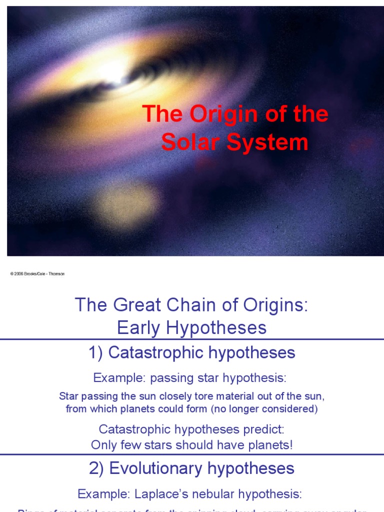 The Origin of The Solar System | PDF | Formation And Evolution Of The ...