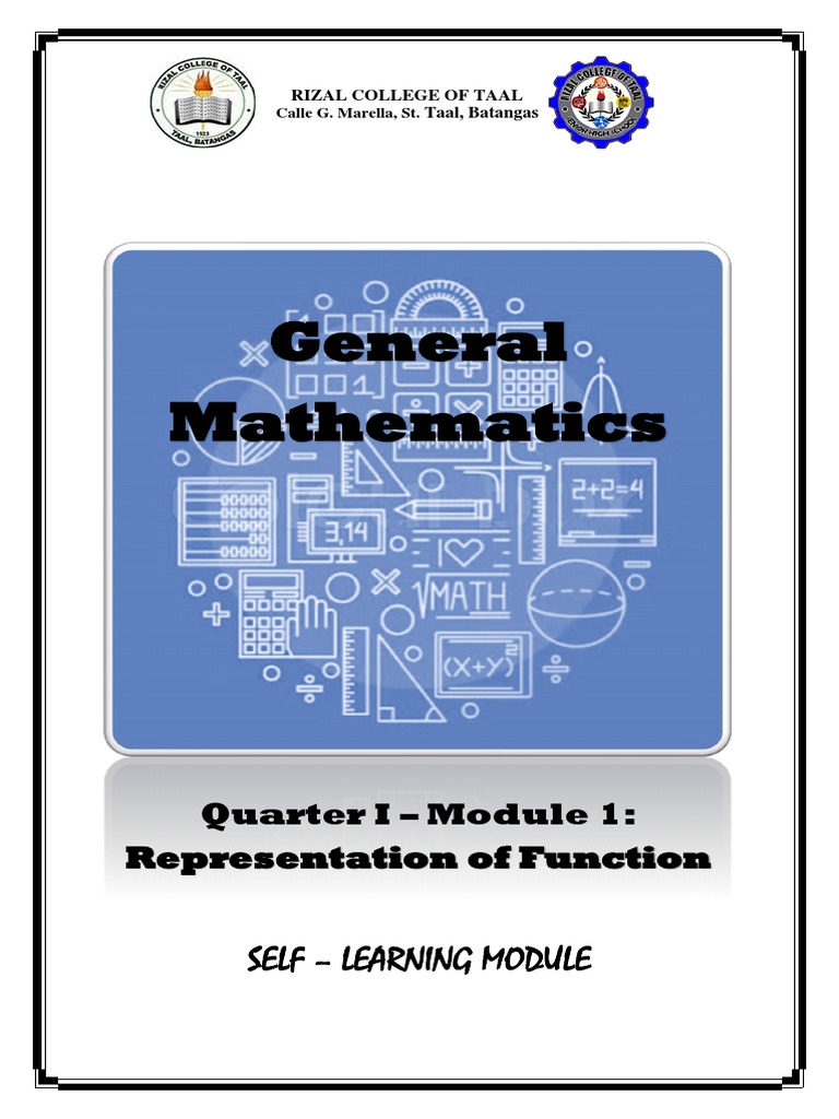 General Mathematics: Self - Learning Module | PDF | Function ...