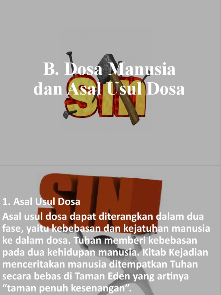 Asal Usul dan Sifat Dosa Menurut Alkitab | PDF
