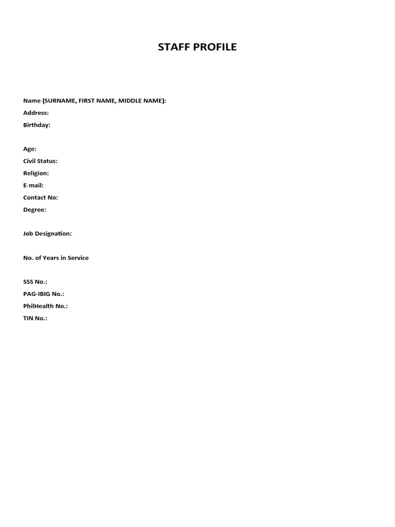 Staff Profile | PDF