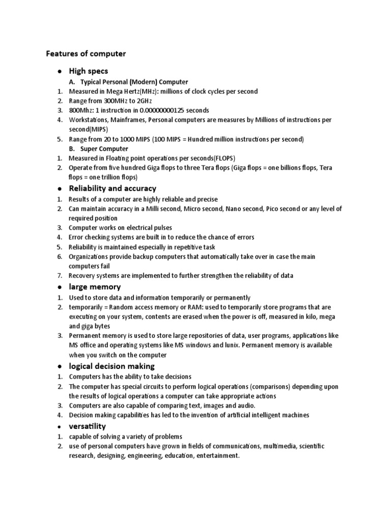 Intro To Computer Notes 1 | PDF | Graphical User Interfaces | Computer ...