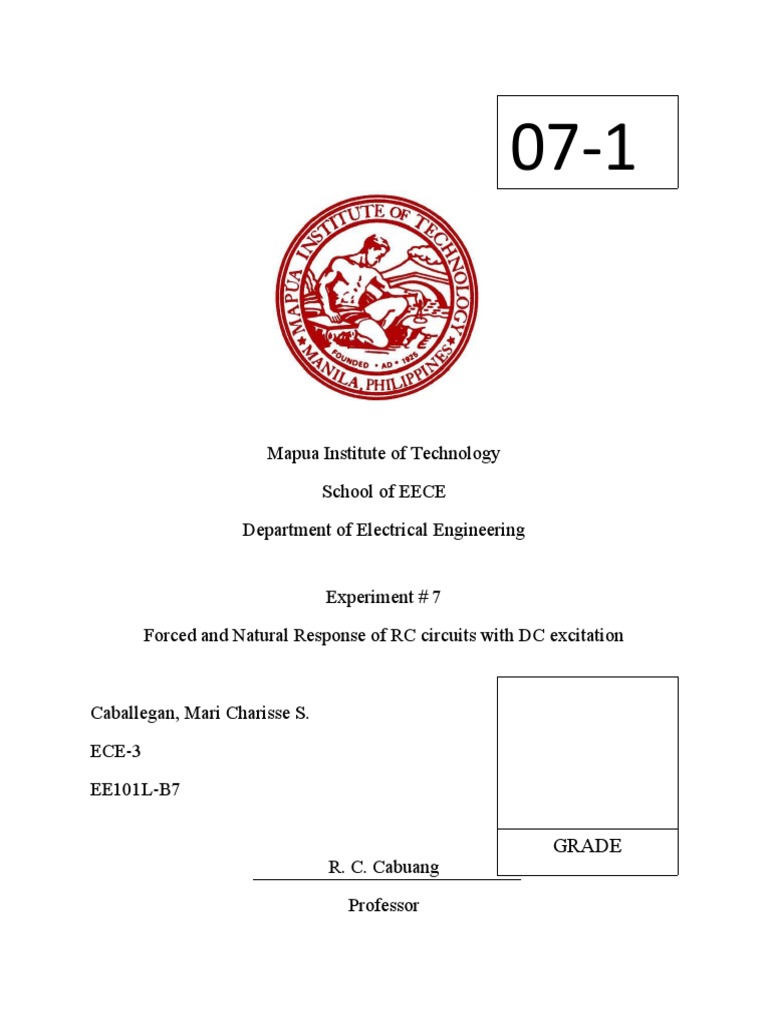 Mapua Institute of Technology School of EECE Department of Electrical ...