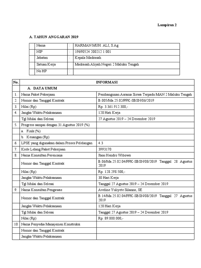 Lampiran Kuesioner PPK | PDF