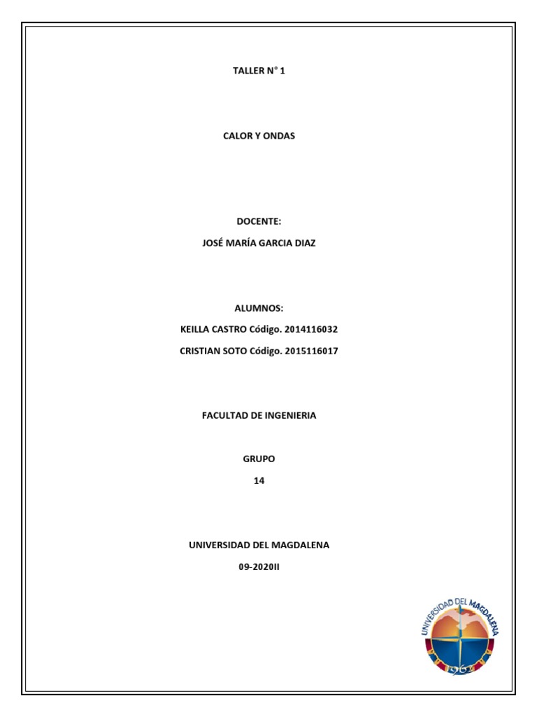 Primer Taller de Calor y Ondas | PDF | Presión | Bomba