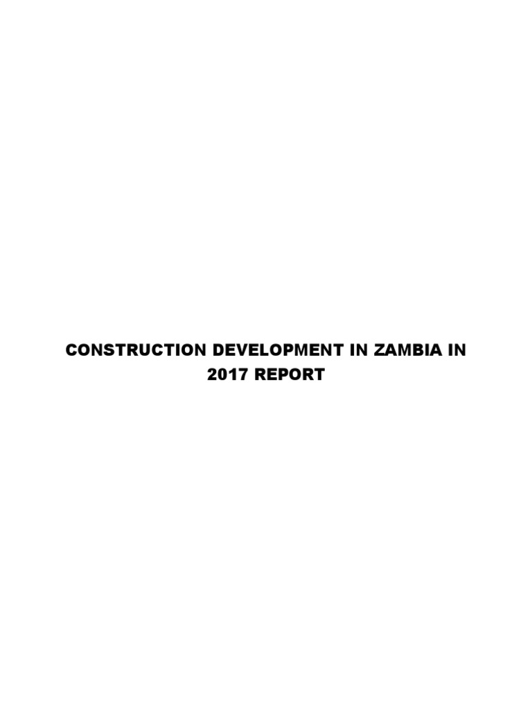 Construction Development in Zambia 2017 | PDF | Zambia | Infrastructure