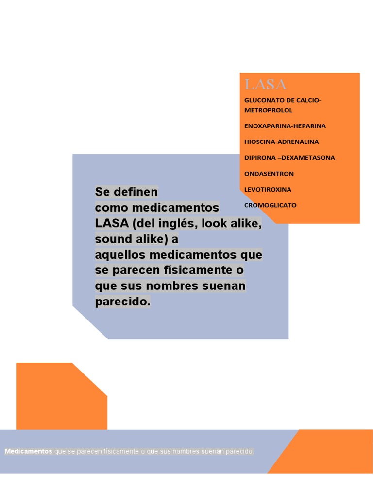 Medicamentos Lasa Color Naranja | PDF | Medicamentos con receta ...
