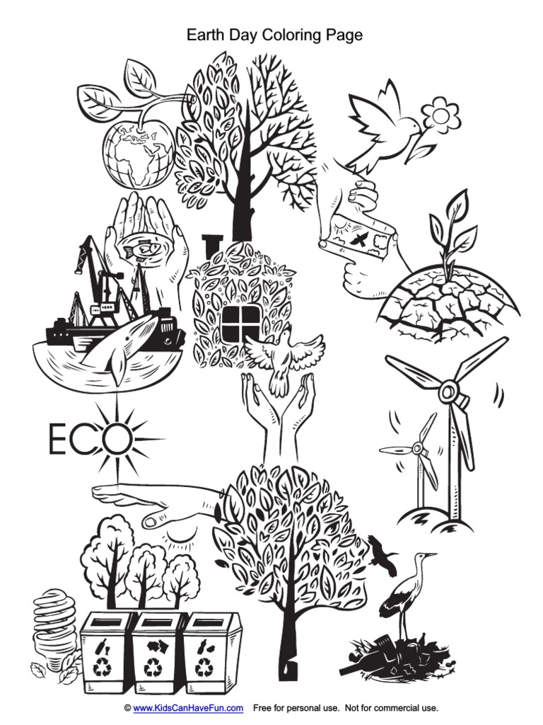 Earth Day Coloring Page PDF | PDF