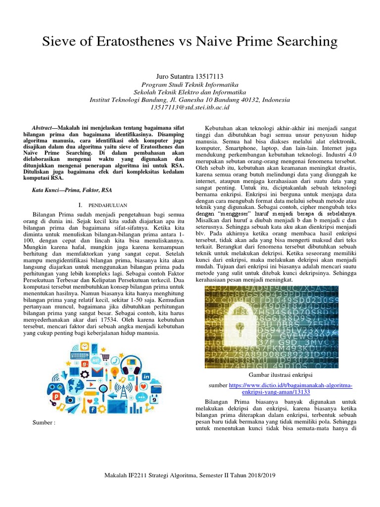 Algoritma Sieve dan Pencarian Bilangan Prima | PDF
