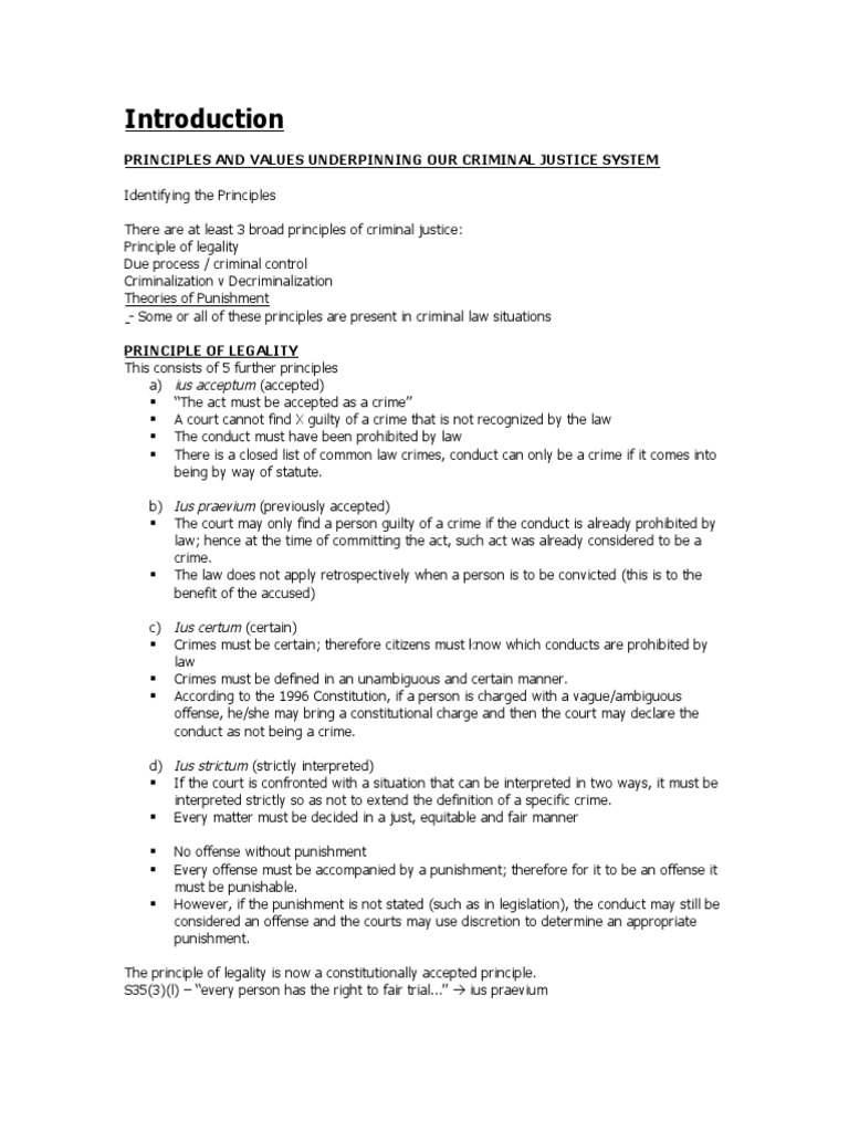 Principles of Criminal Justice Explained | PDF | Crime & Violence ...