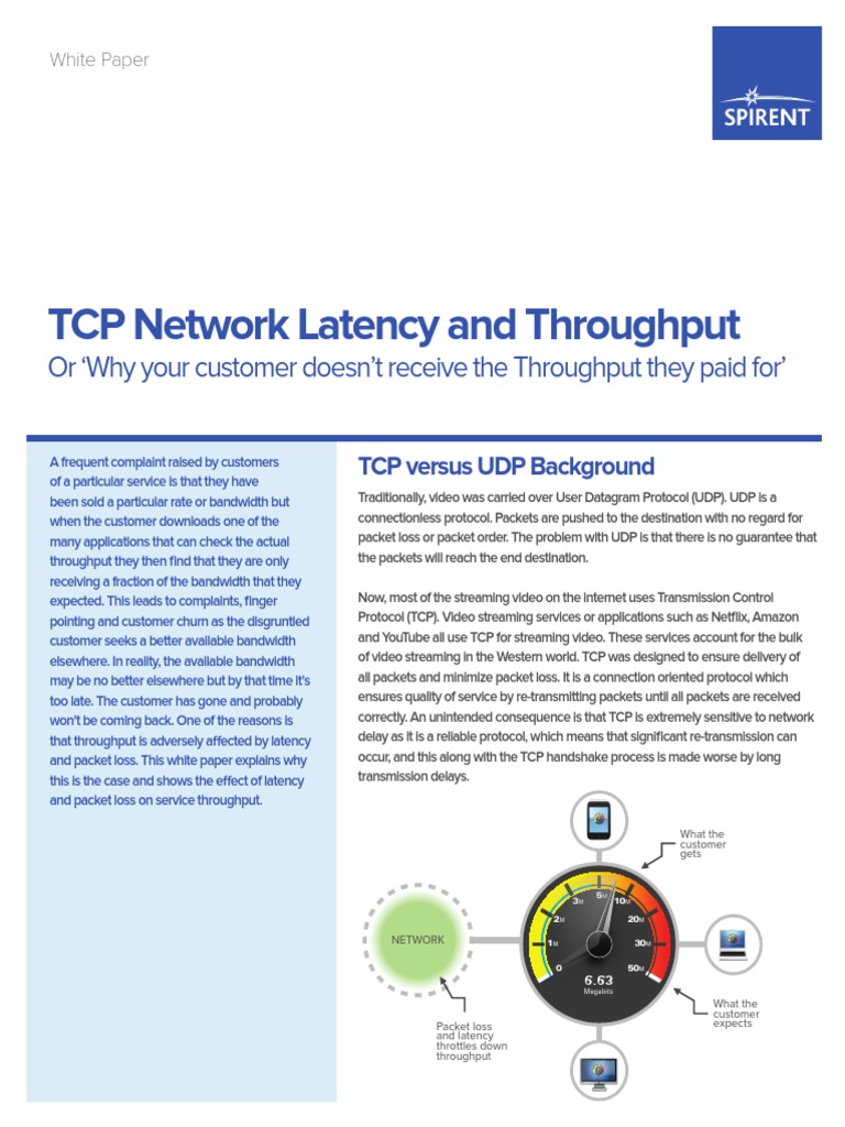 TCP - Network Latency and Throughput - Whitepaper | PDF | Transmission Control Protocol ...