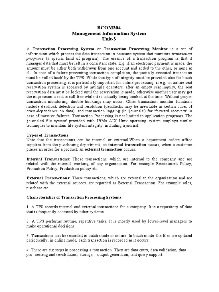 Types of Information Systems | PDF | Decision Support System ...