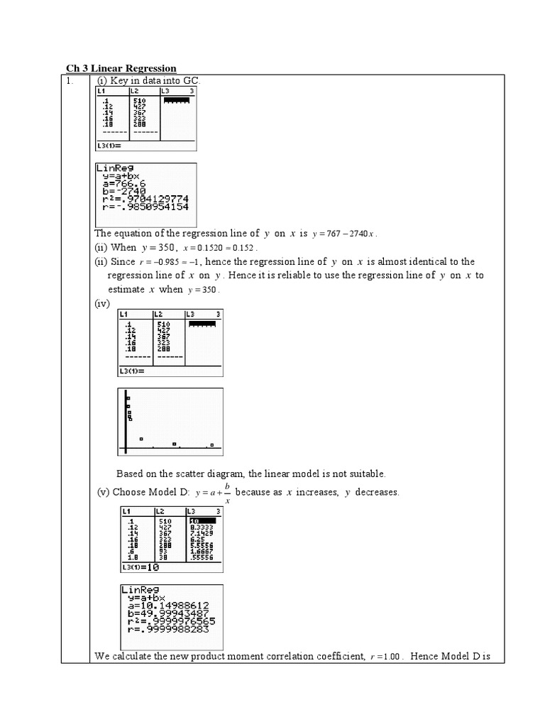 Chapter 03 Linear Regression Solutions Pdf Correlation And Dependence Regression Analysis