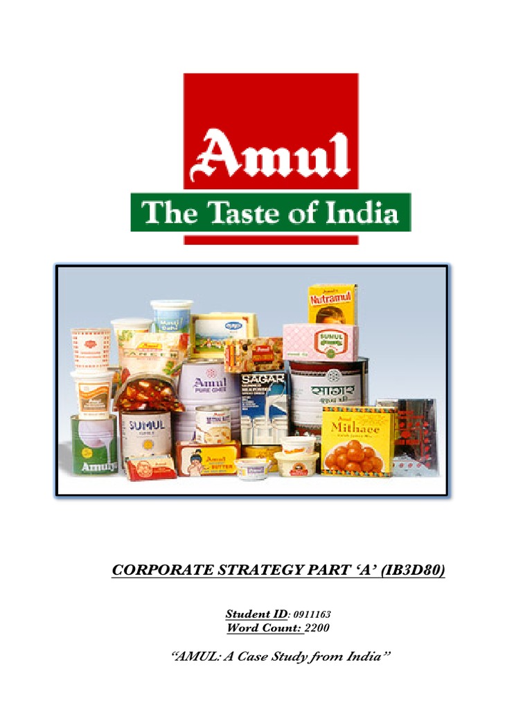 Amul A Case Study From India PDF | PDF | Retail | Cooperative