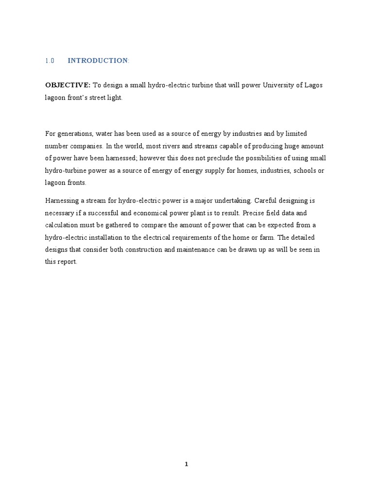 Hydro Power Generation Pdf Hydroelectricity Electric Generator