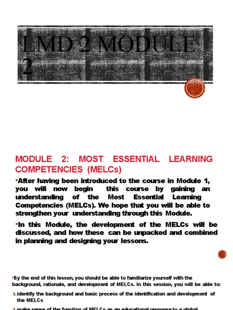 LMD 2 Module 2 | PDF | Curriculum | Learning
