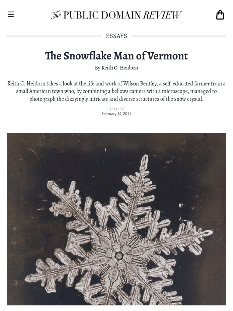 The Snowflake Man: Wilson Bentley's Legacy | PDF | Precipitation | Rain