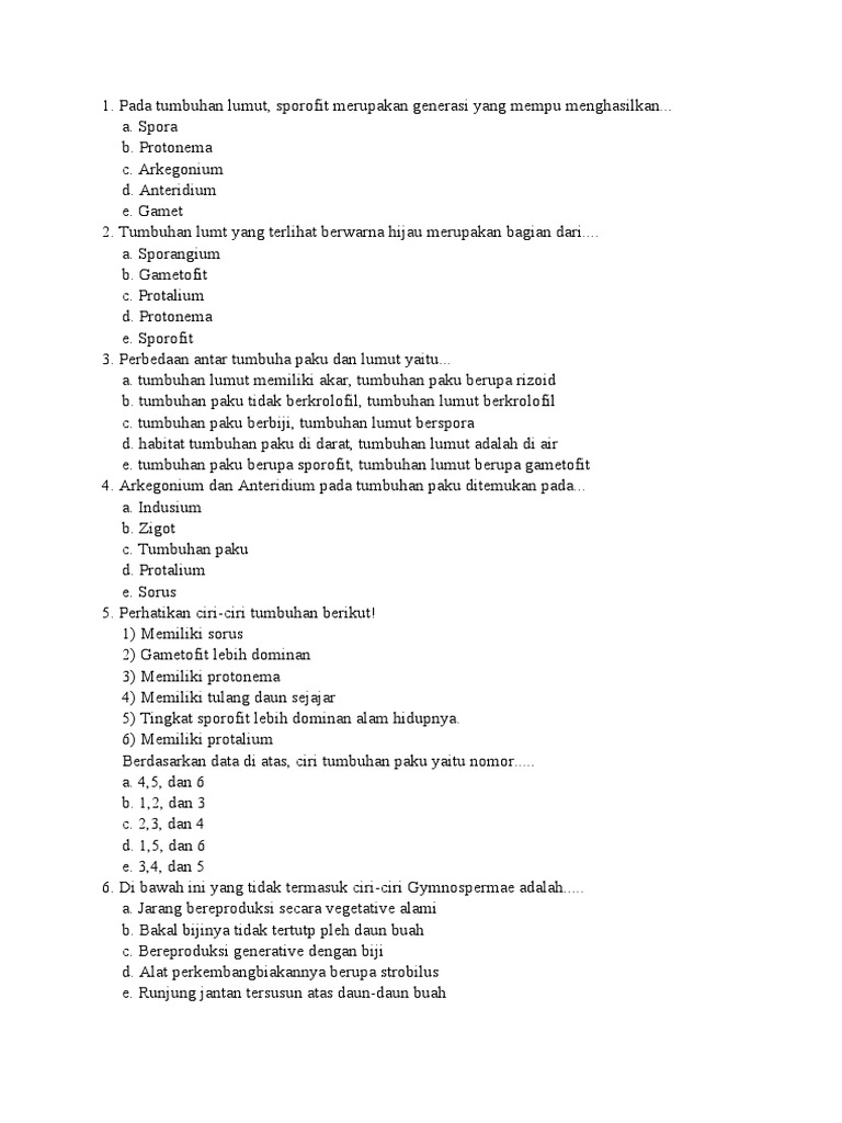 Kelas X Plantae | PDF