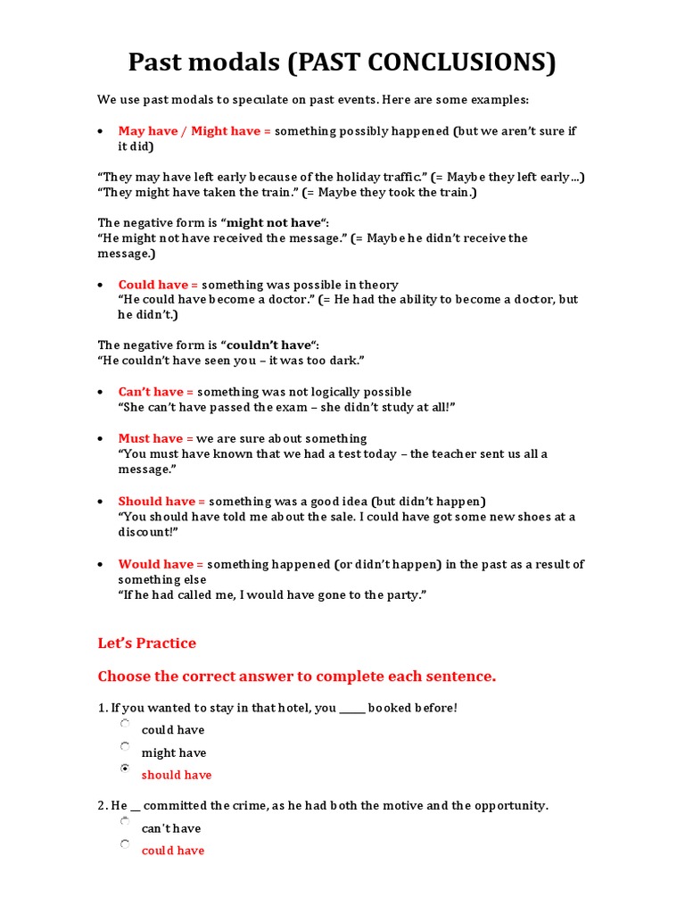 Past Conclusions Classwork 1 | PDF | Modal Logic