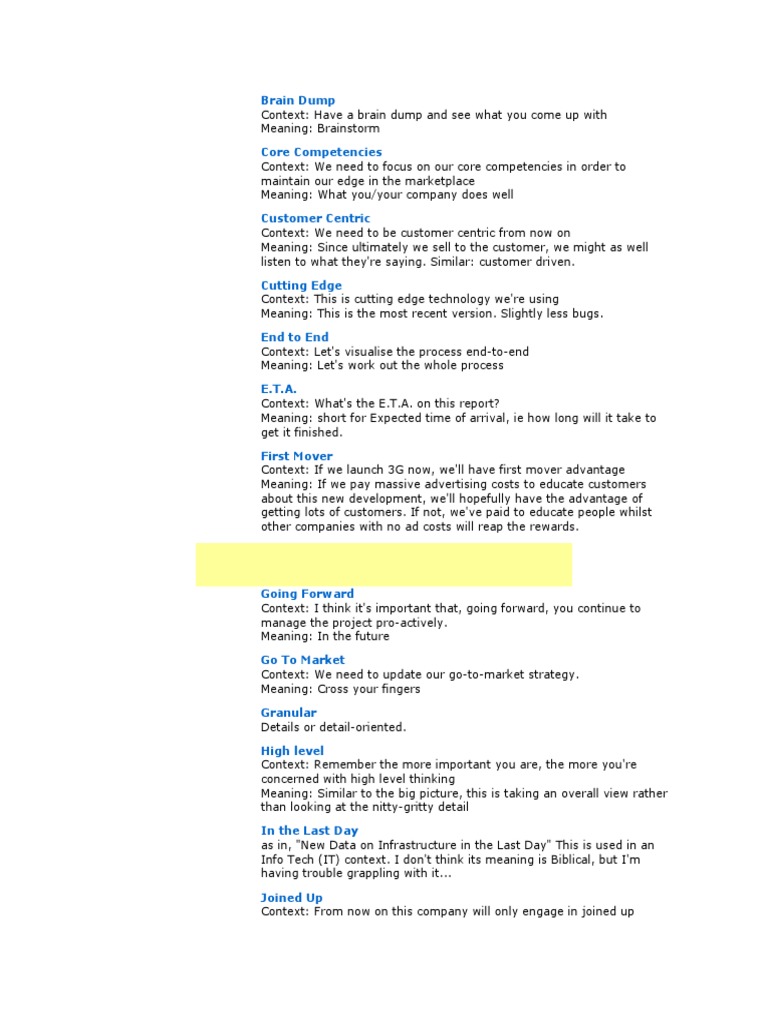 Business Phrases | Download Free PDF | Brainstorming