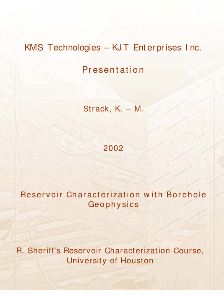 Reservoir Characterization With Borehole Geophysics | PDF | Porosity ...