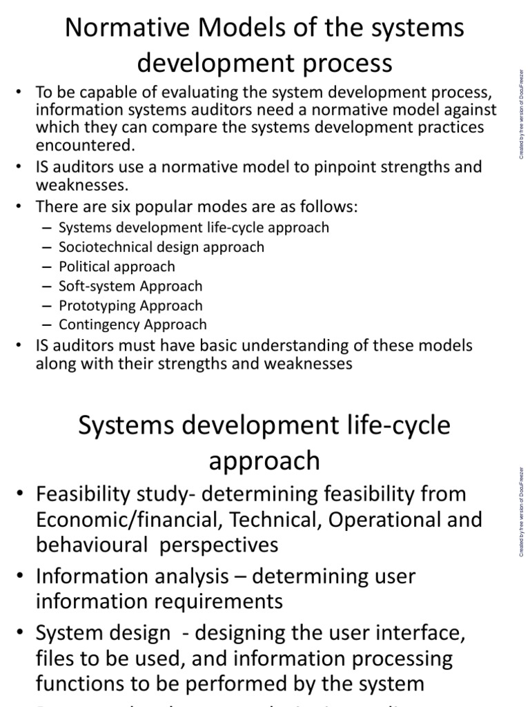 Normative Models of The Systems Development Process | PDF | Software ...