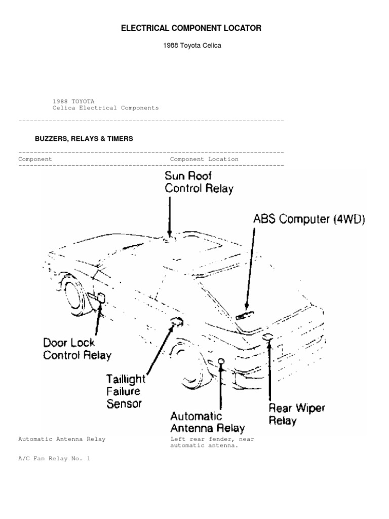 Electrical Component Locator | PDF | Anti Lock Braking System | Turbocharger