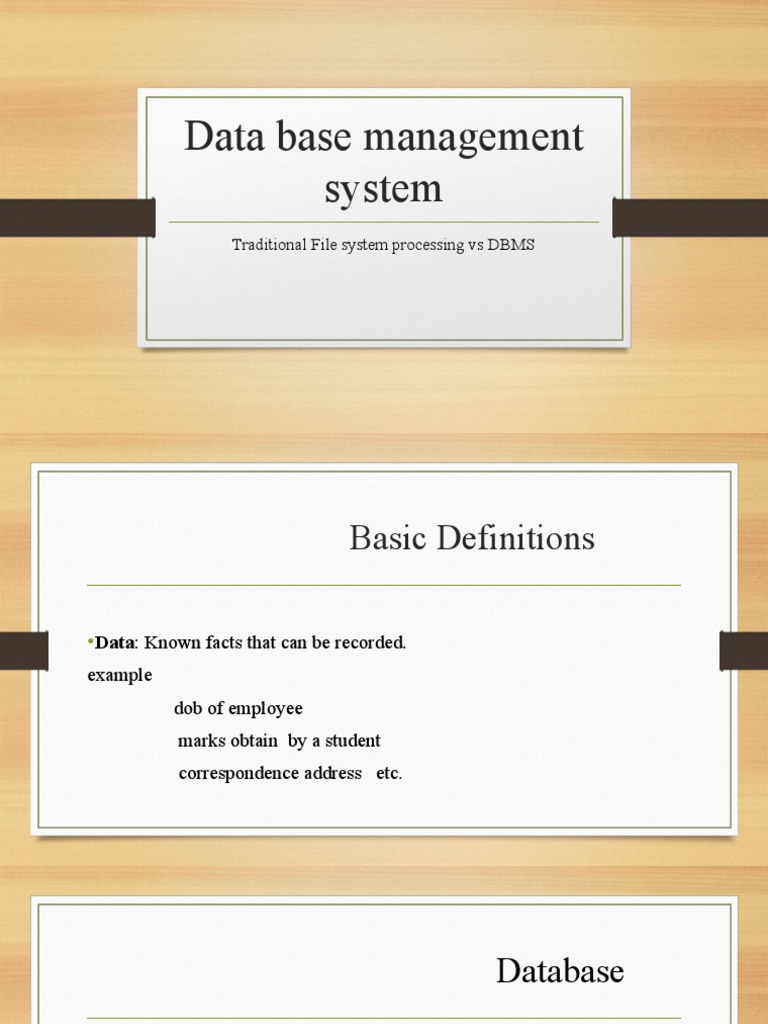 File System Vs DBMS | PDF | Database Transaction | Databases File System Vs DBMS | PDF | Database Transaction | Databases