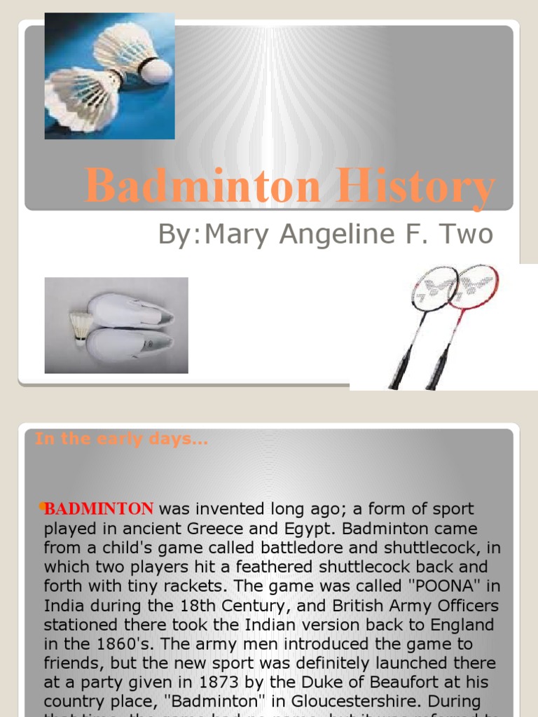 History of Badminton Origins | PDF | Travel