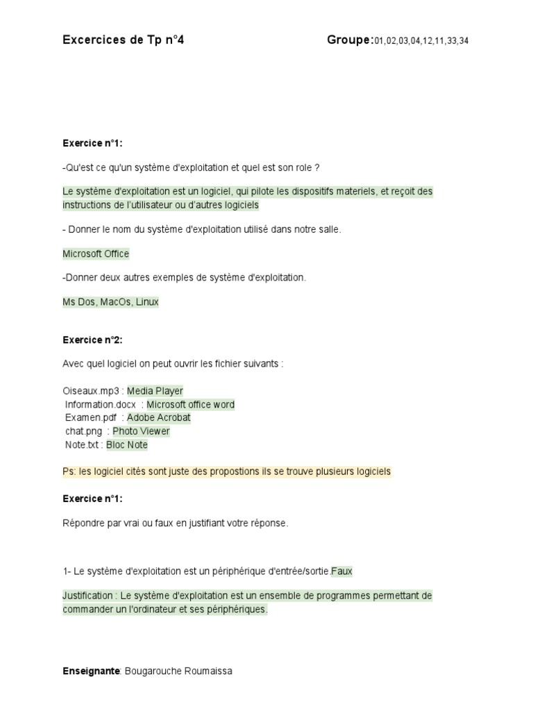 Exercice Tp4-1 | PDF