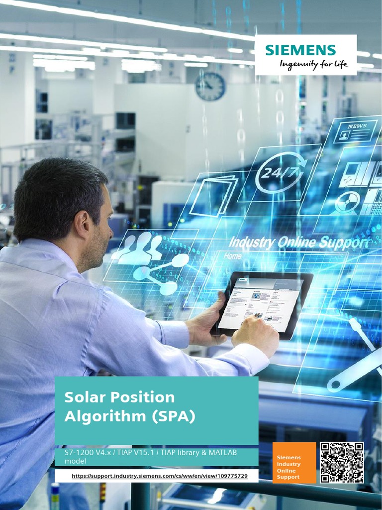 Solar Position Algorithm (SPA) : S7-1200 V4.x / TIAP V15.1 / TIAP ...