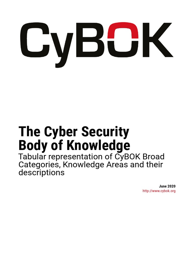CyBOK Tabular Representation of broad categories and knowledge areas ...