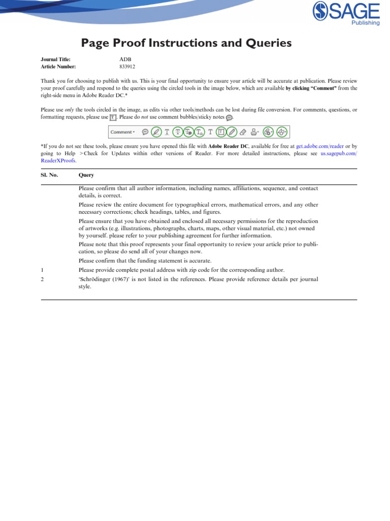 Page Proof Instructions and Queries: Readerxproofs | PDF | Physics | Matter
