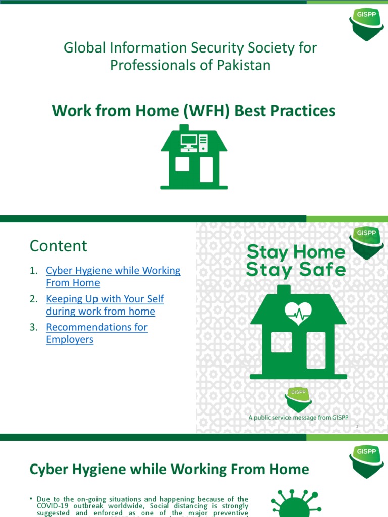 WFH Best Practices for Cyber Hygiene and Self-Care | PDF | Computer Security | Security