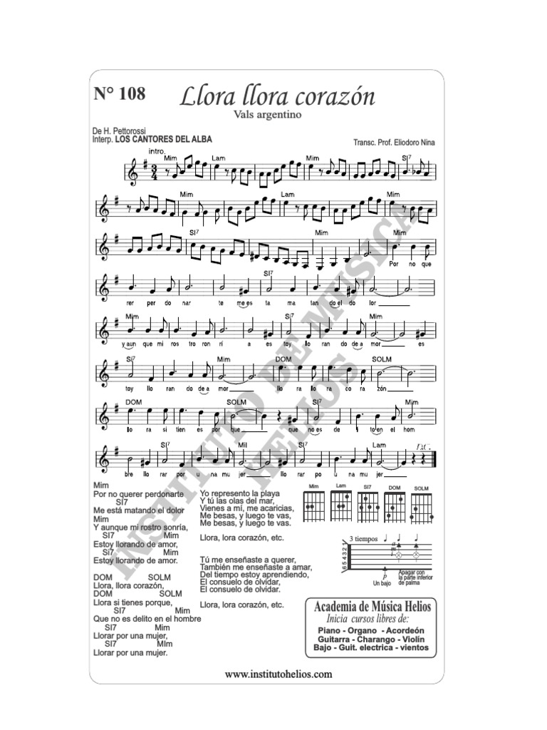 Llora Llora Corazon | PDF | Entretenimiento (general)