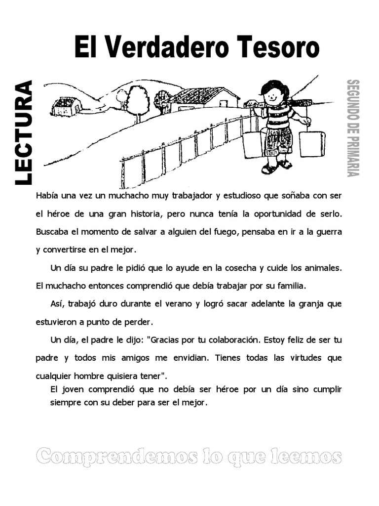 El-Verdadero-Tesoro-para-Segundo-de-Primaria Comprension Lectora | PDF
