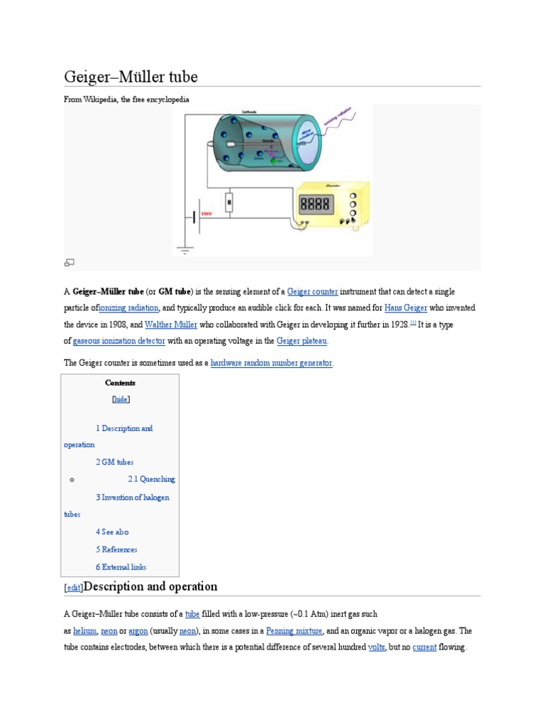 GM Counter | PDF | Phases Of Matter | Radiation