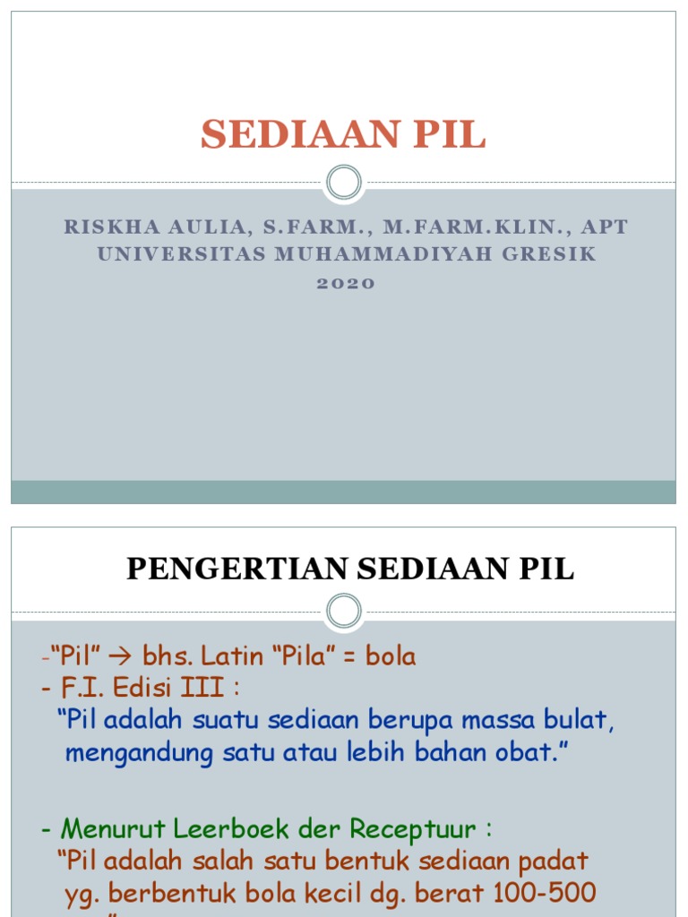 Sedian Pil | PDF