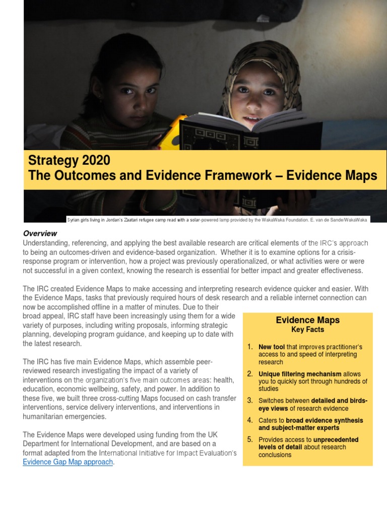 Strategy 2020 The Outcomes and Evidence Framework - Evidence Maps | PDF ...