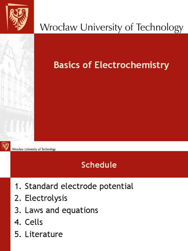Basics of Electrochemistry | PDF | Electrochemistry | Redox