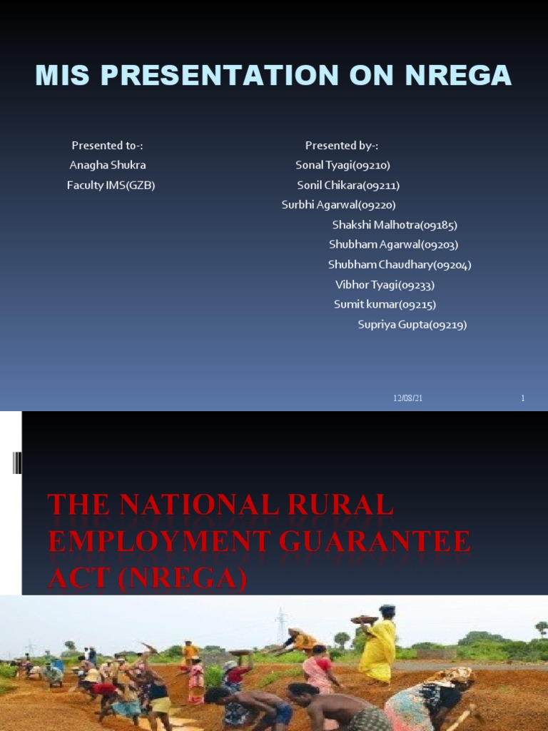 Mis Presentation On Nrega | PDF | Economies | Business