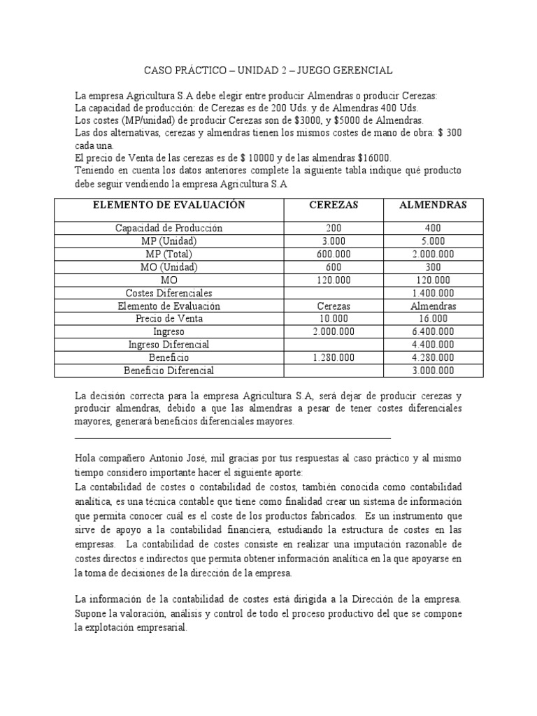 Caso 2-JUEGO GERENCIAL | PDF | Contabilidad de costos | Contabilidad