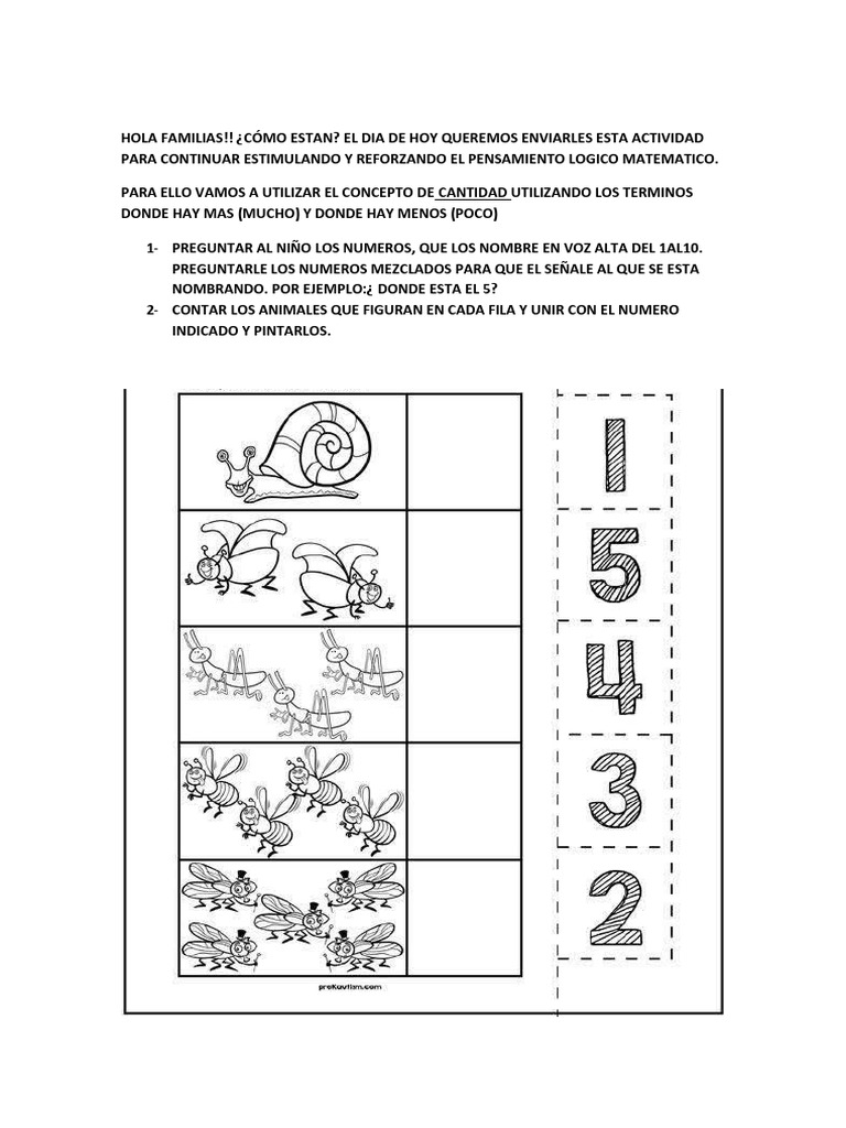 Los Numeros Del 1-5 | PDF
