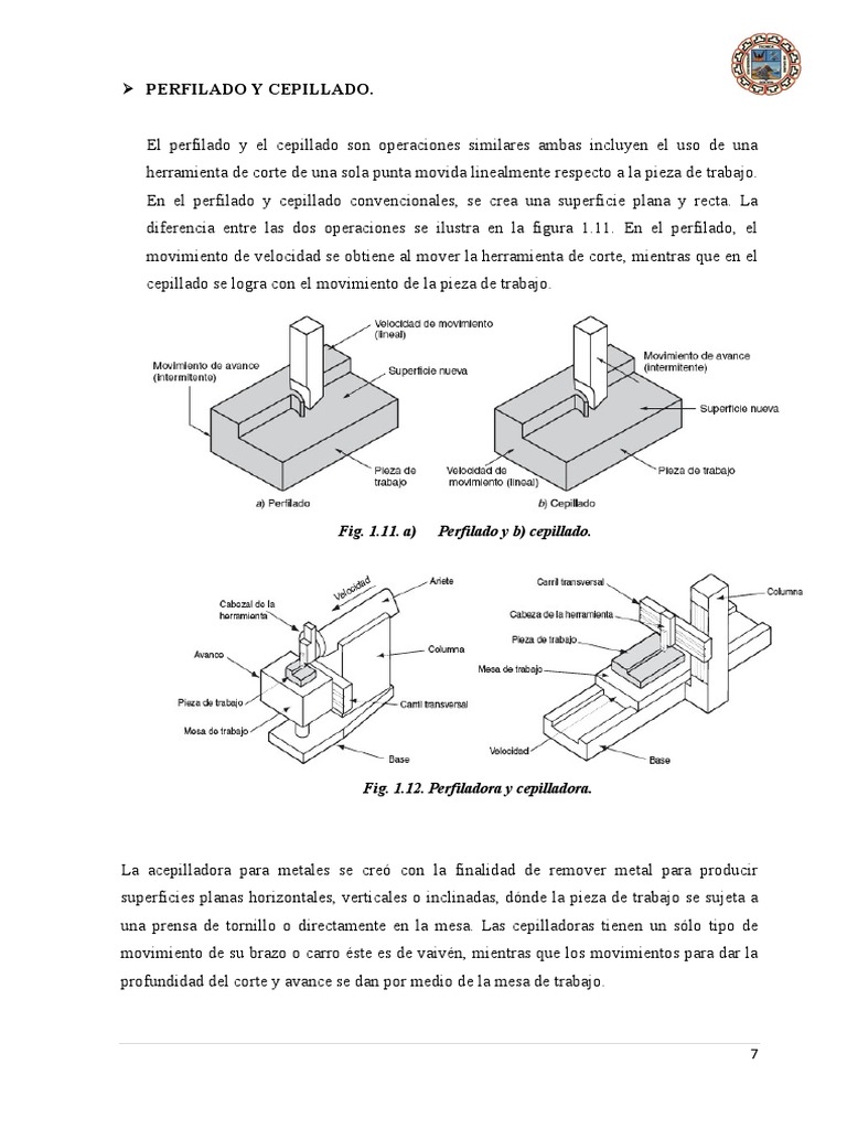 Operaciones de Mecanizado: Perfilado y Más | PDF