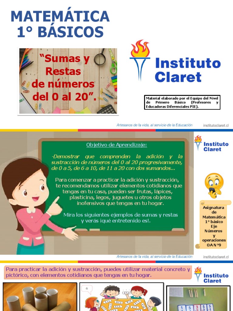 Sumas y Restas Con Números Del 0 Al 20 | PDF | Sustracción | Enseñanza ...