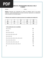 Ejercicios de Tablas del 4 y 5 | PDF | Multiplicación | Educación avanzada