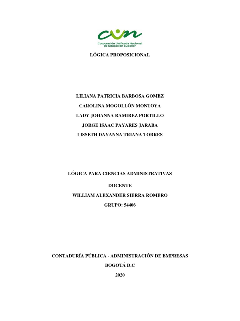 Aca 2 Lógica Proposicional | PDF | Proposición | Verdad