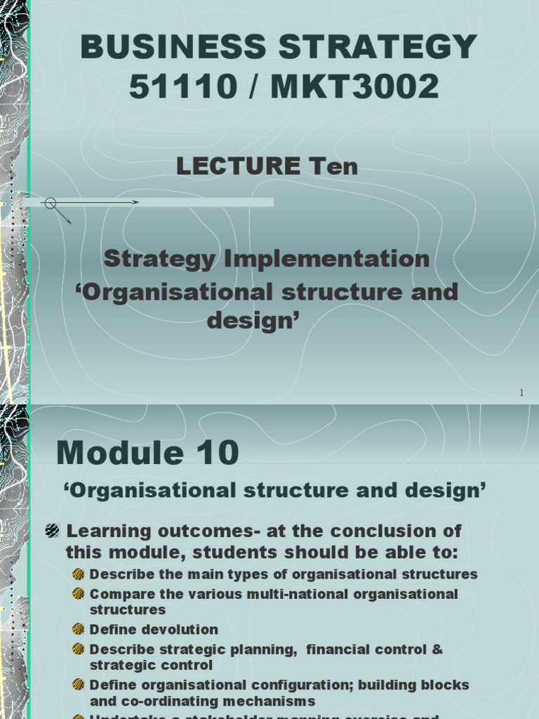 Strategy Evaluation and Selection | PDF | Organizational Structure ...