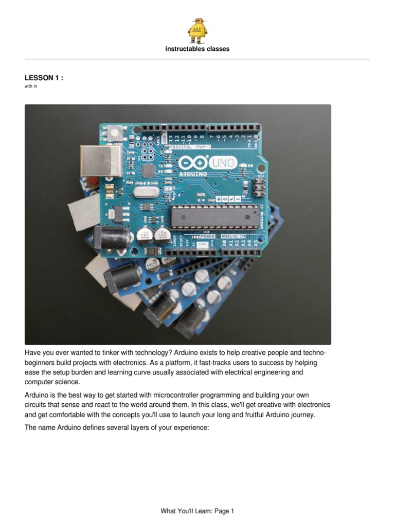 Tools and Materials For Arduino | PDF | Arduino | Electronics