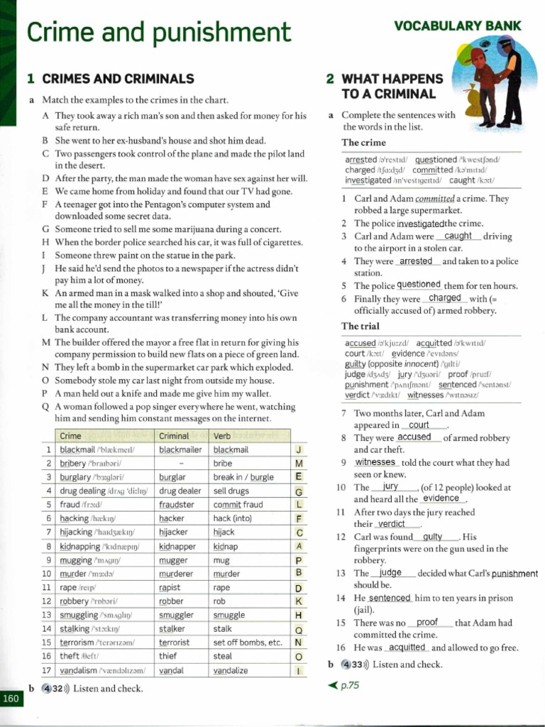 Crime Vocabulary PDF | PDF | Burglary | Robbery