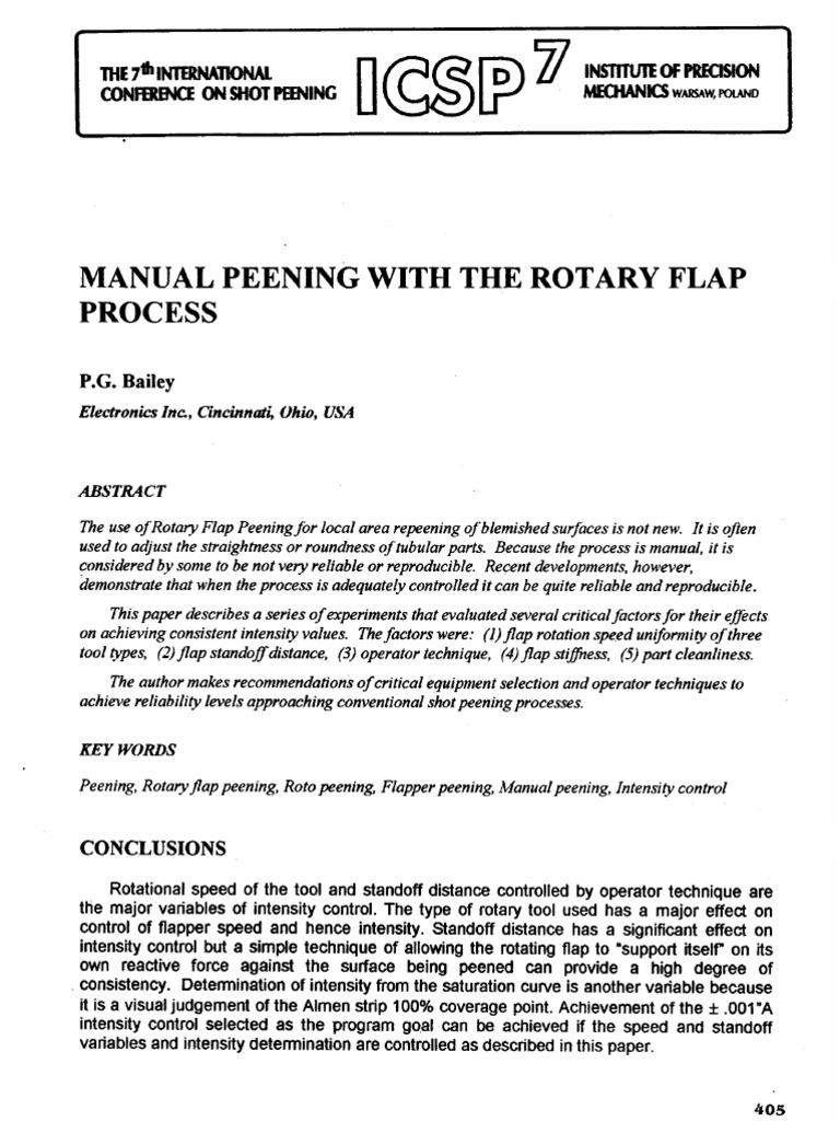 Shot o Flap Peening PDF | PDF | Drill | Flap (Aeronautics)